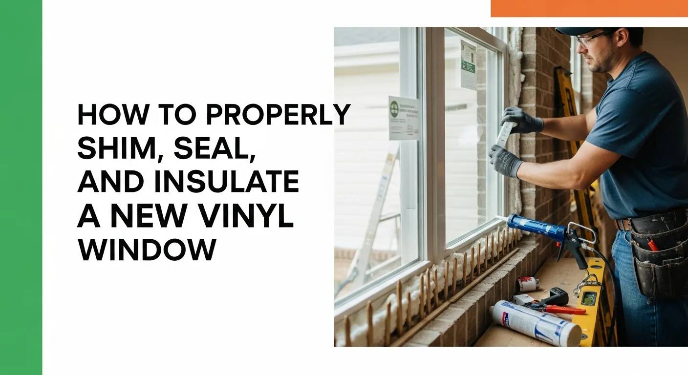 Vinyl Window Installation: How to Shim, Seal & Insulate 2025